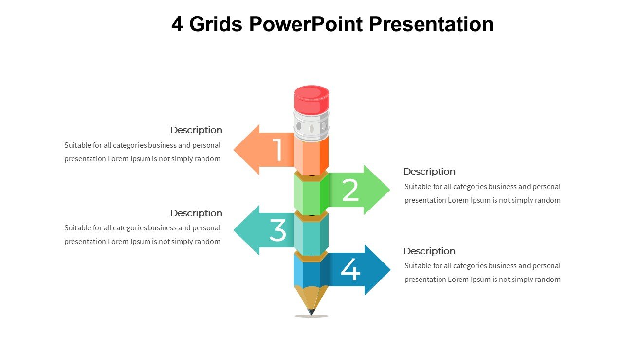 4 Grids PowerPoint Presentation - PPTUniverse