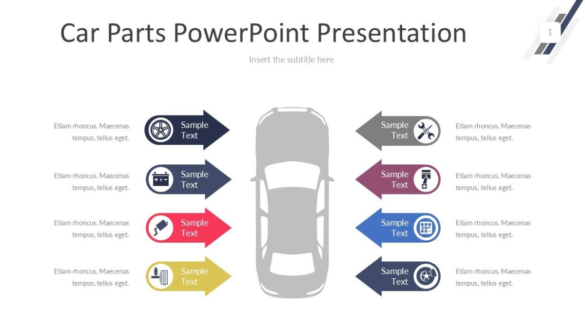 Car Parts PowerPoint Presentation : 100% Editable PPTx