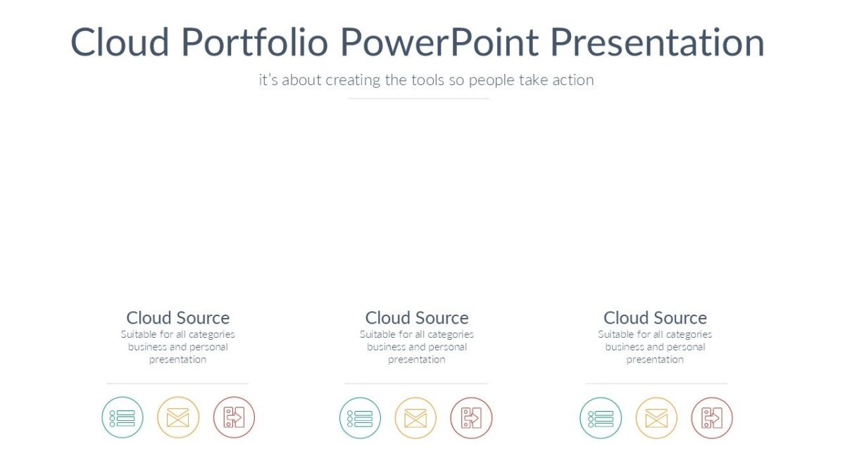 Cloud Portfolio PowerPoint Presentation : 100% Editable PPTx