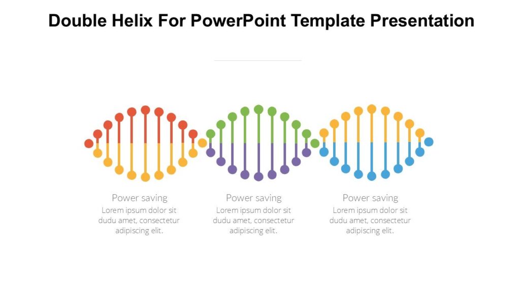 Double Helix For PowerPoint Template Presentation : 100% Editable PPTx