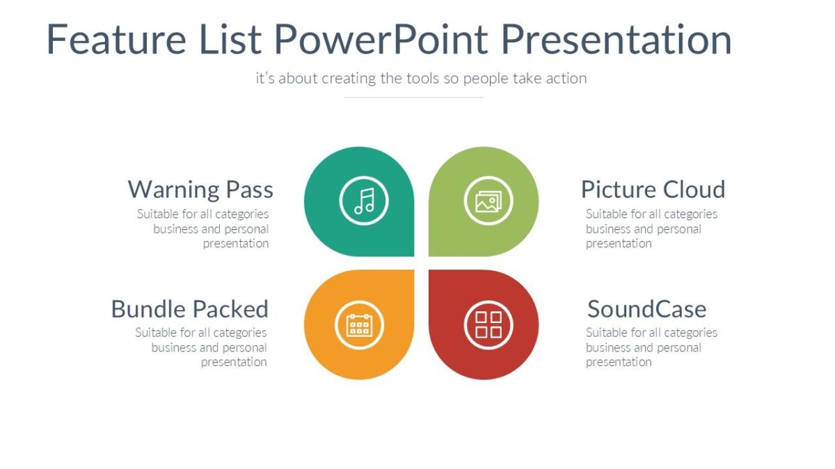 Feature List PowerPoint Presentation - PPTUniverse