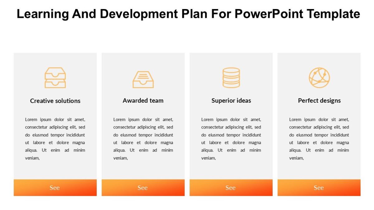 Learning And Development Plan For PowerPoint Template : 100% Editable PPTx