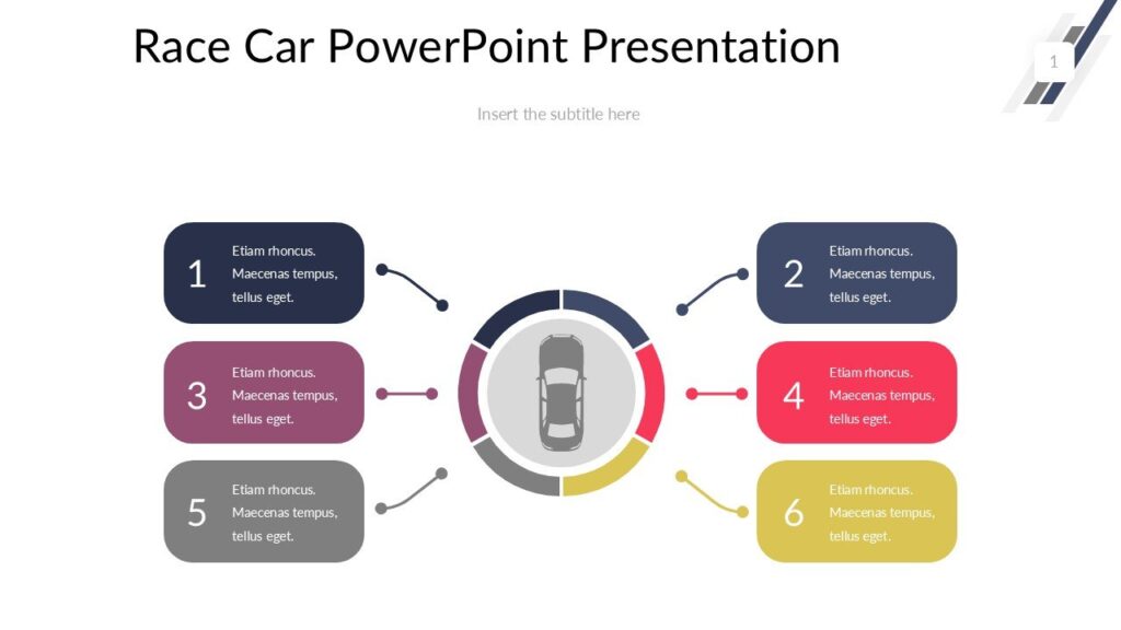 Race Car PowerPoint Presentation : 100% Editable PPTx