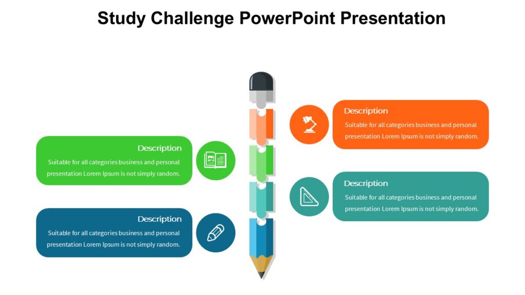 Study Challenge PowerPoint Presentation : 100% Editable PPTx