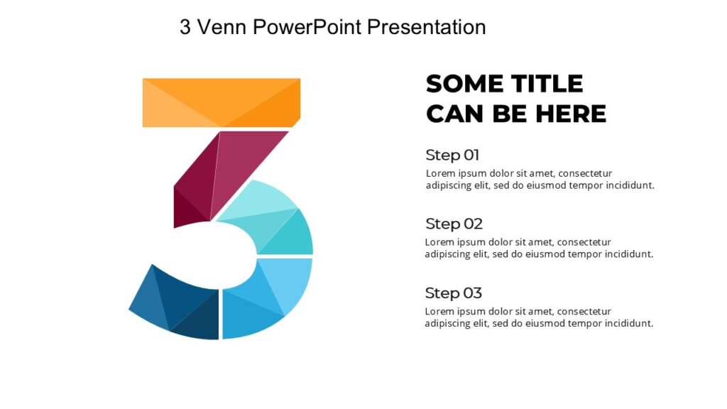 3 Venn PowerPoint Presentation : 100% Editable PPTx