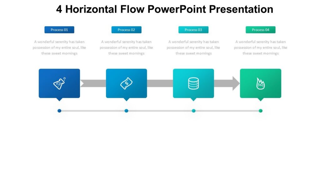 4 Horizontal Flow PowerPoint Presentation - PPTUniverse