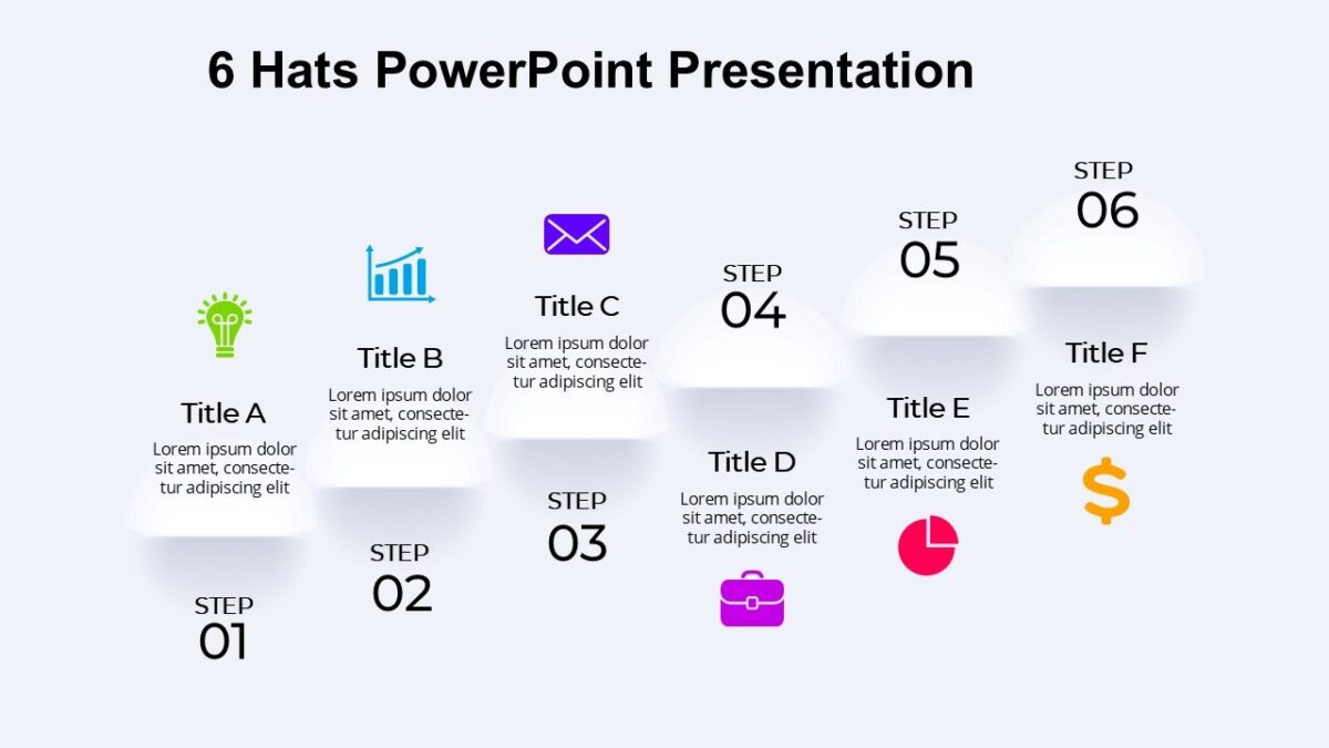 6 Hats PowerPoint Presentation - PPTUniverse