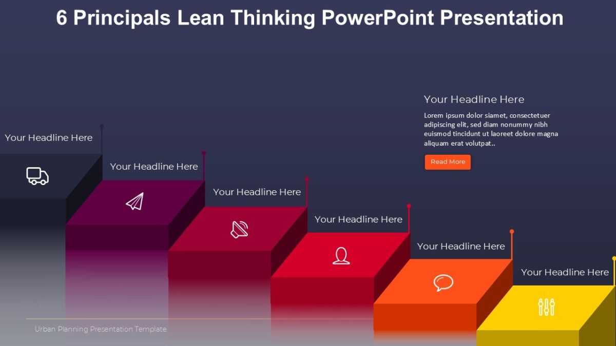 6 Principals Lean Thinking PowerPoint Presentation : 100% Editable PPTx