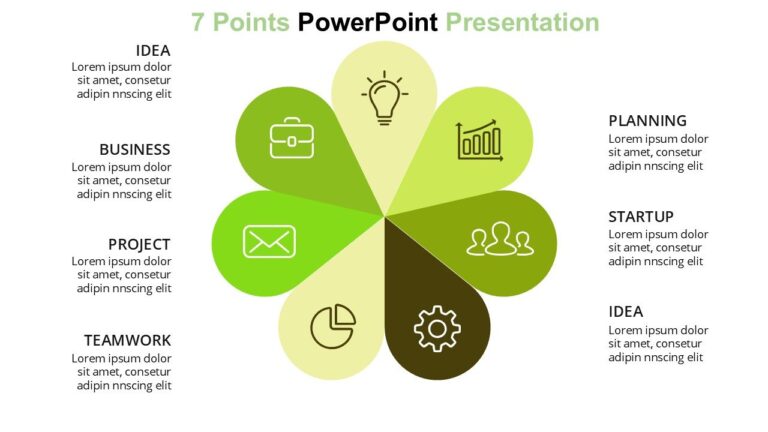 7 Points PowerPoint Presentation : 100% Editable PPTx