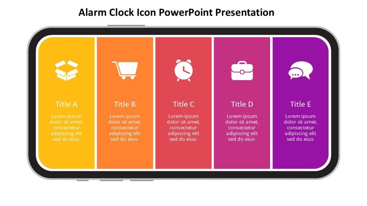 Alarm Clock Icon PowerPoint Presentation : 100% Editable PPTx