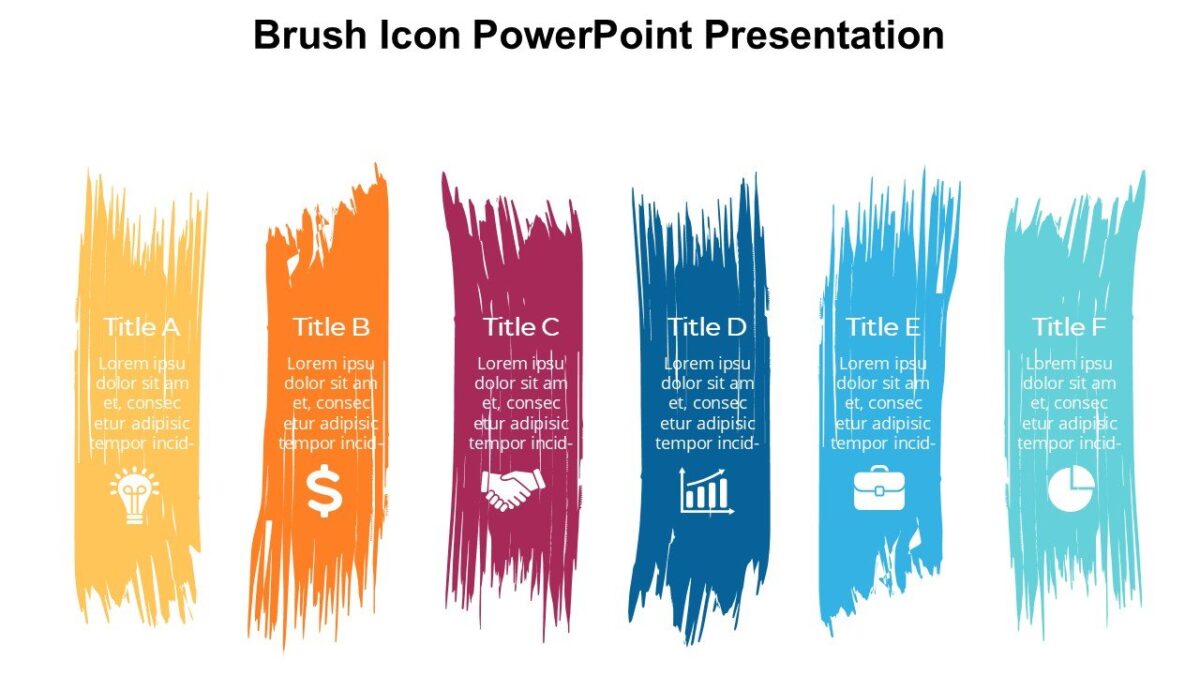 Brush Icon PowerPoint Presentation : 100% Editable PPTx