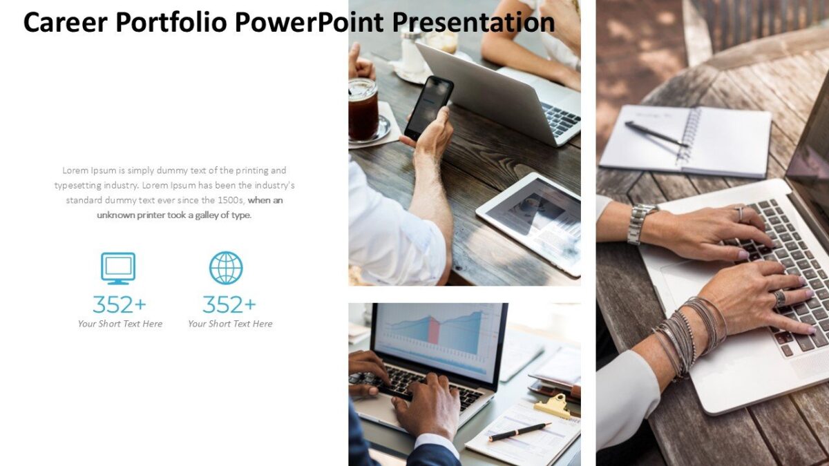 Career Portfolio PowerPoint Presentation : 100% Editable PPTx