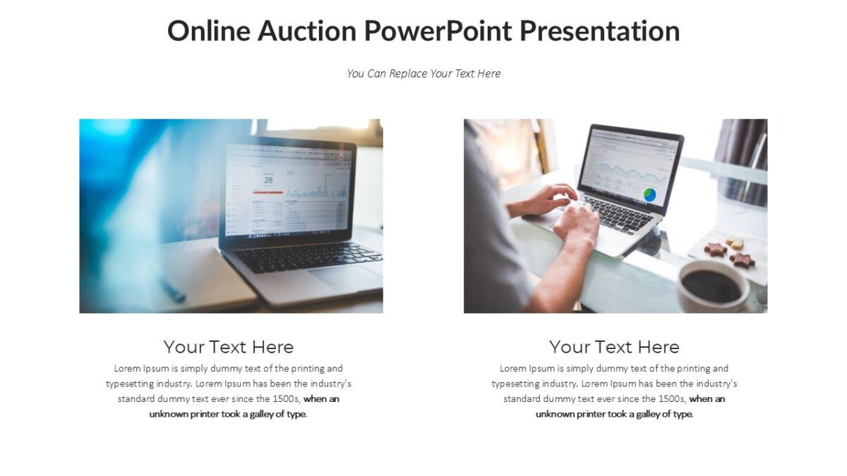 Online Auction PowerPoint Presentation : 100% Editable PPTx