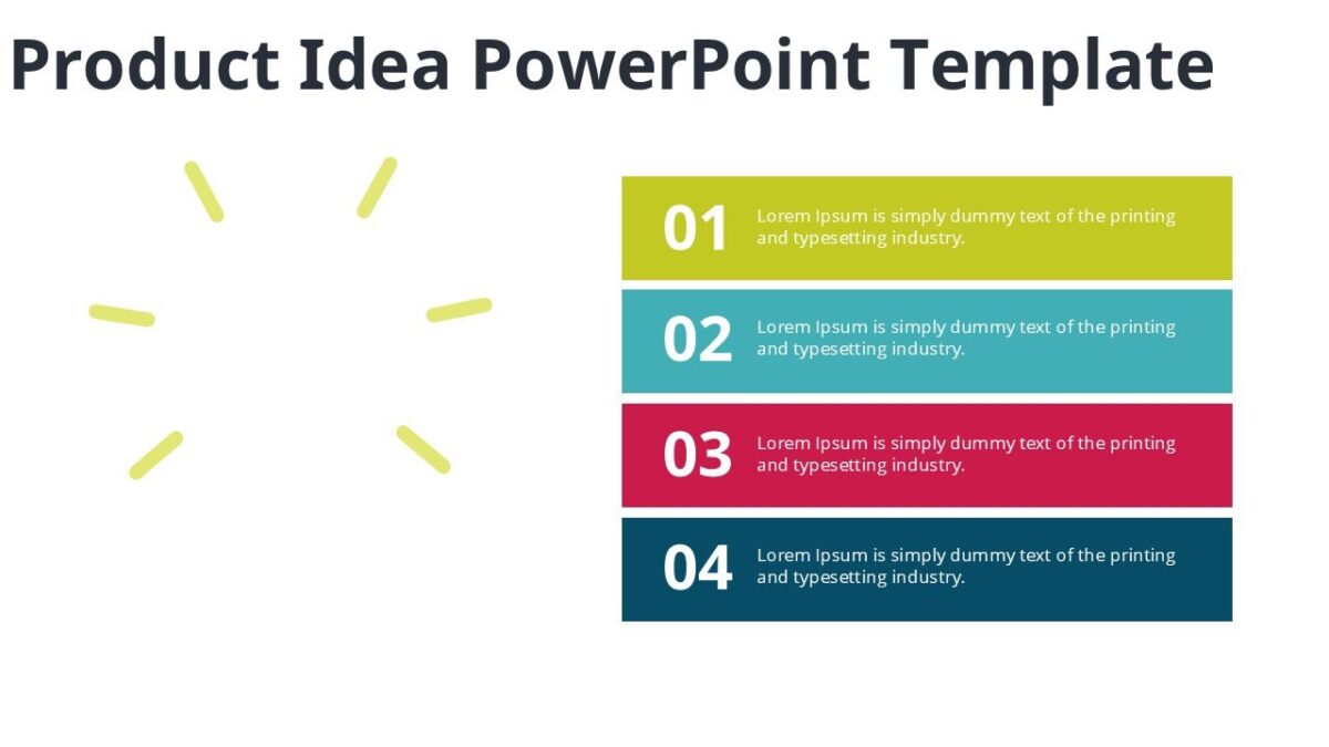 Product Idea PowerPoint Template : 100% Editable PPTx