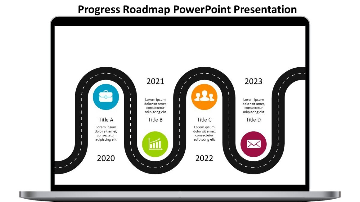Progress Roadmap PowerPoint Presentation : 100% Editable PPTx