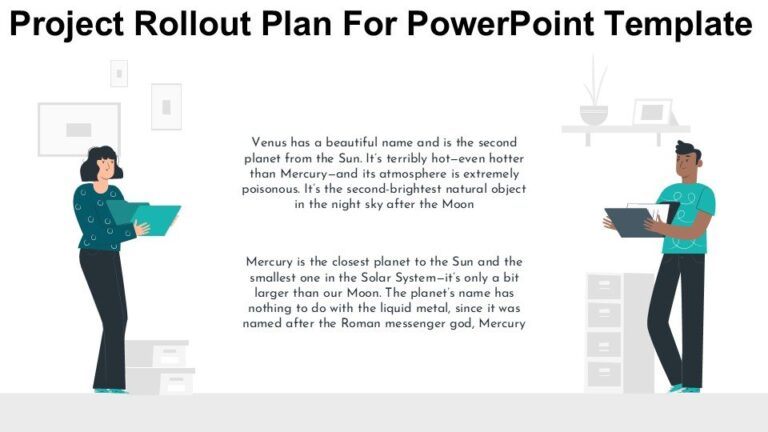 Project Rollout Plan For PowerPoint Template : 100% Editable PPTx