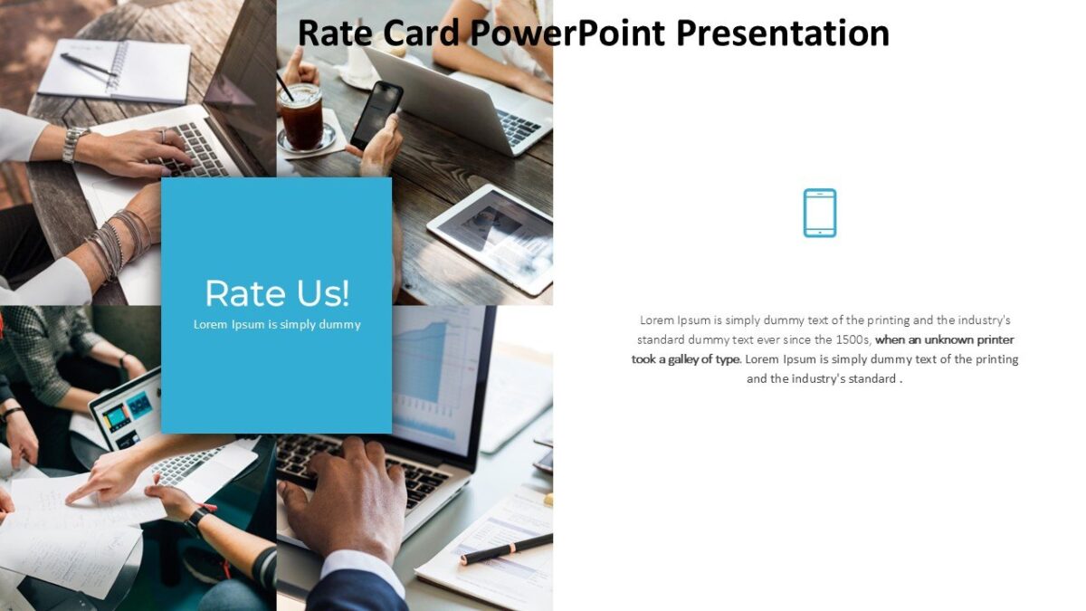 Rate Card PowerPoint Presentation : 100% Editable PPTx