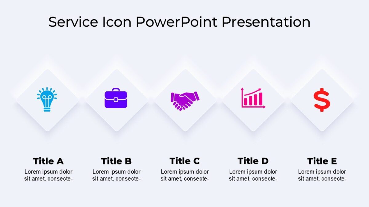 Service Icon PowerPoint Presentation : 100% Editable PPTx