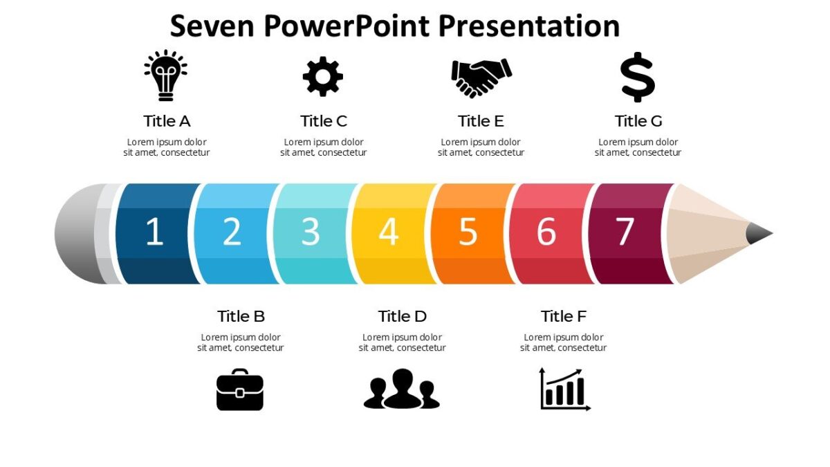 Seven PowerPoint Presentation : 100% Editable PPTx