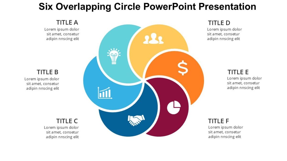 Six Overlapping Circle PowerPoint Presentation - PPTUniverse