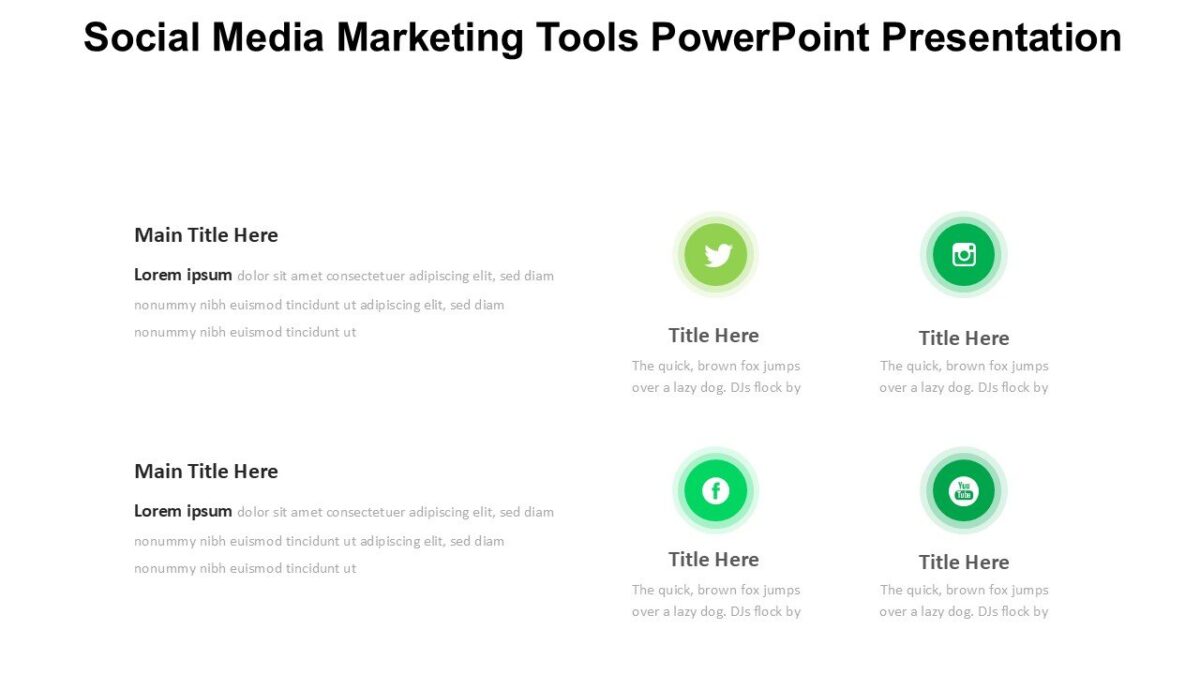 Social Media Marketing Tools PowerPoint Presentation : 100% Editable PPTx