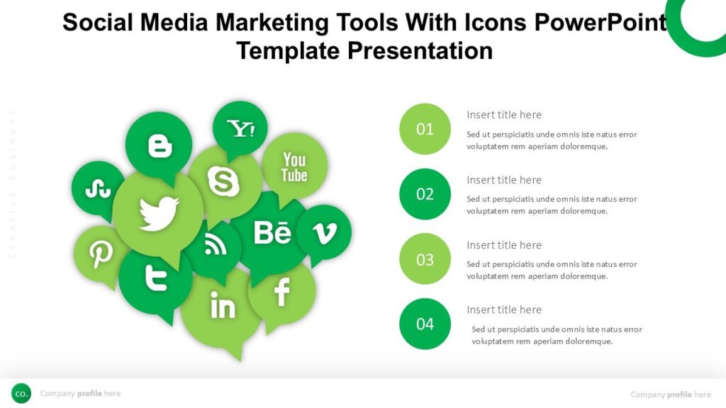 Social Media Marketing Tools With Icons PowerPoint Template ...