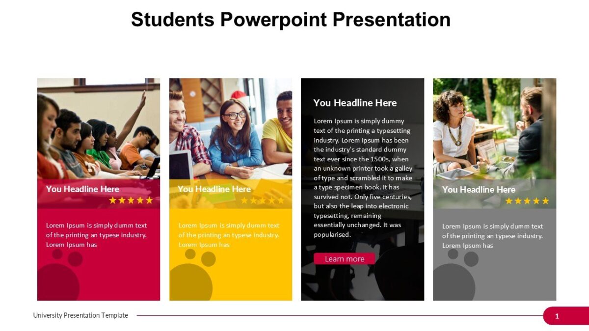 Students Powerpoint Presentation : 100% Editable PPTx