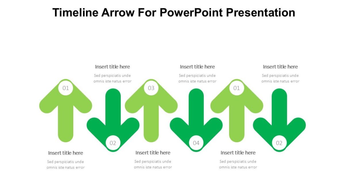 Timeline Arrow For PowerPoint Presentation : 100% Editable PPTx