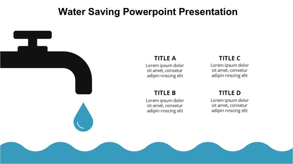 Water Saving Powerpoint Presentation : 100% Editable PPTx
