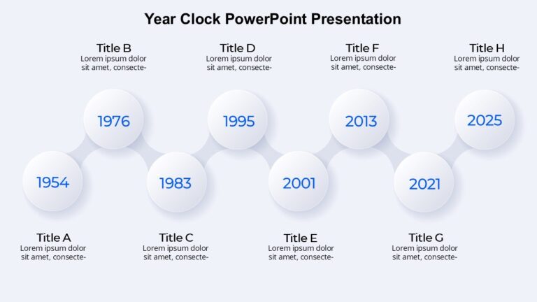 Year Clock PowerPoint Presentation : 100% Editable PPTx