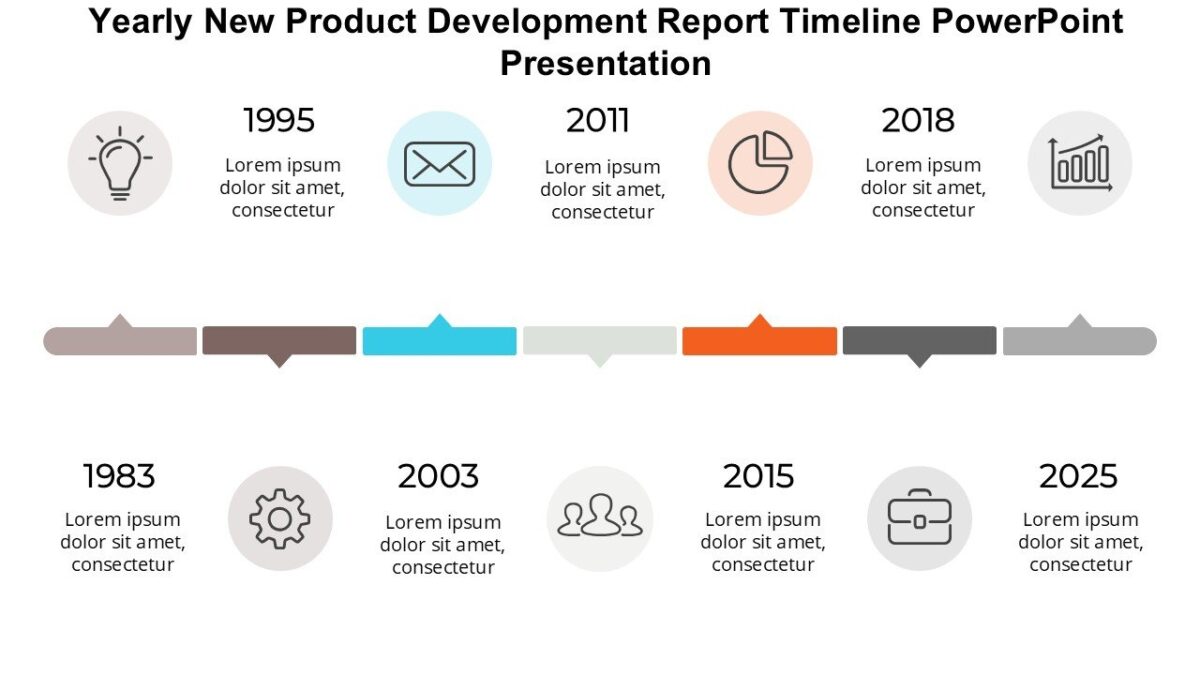 Yearly New Product Development Report Timeline PowerPoint Presentation ...