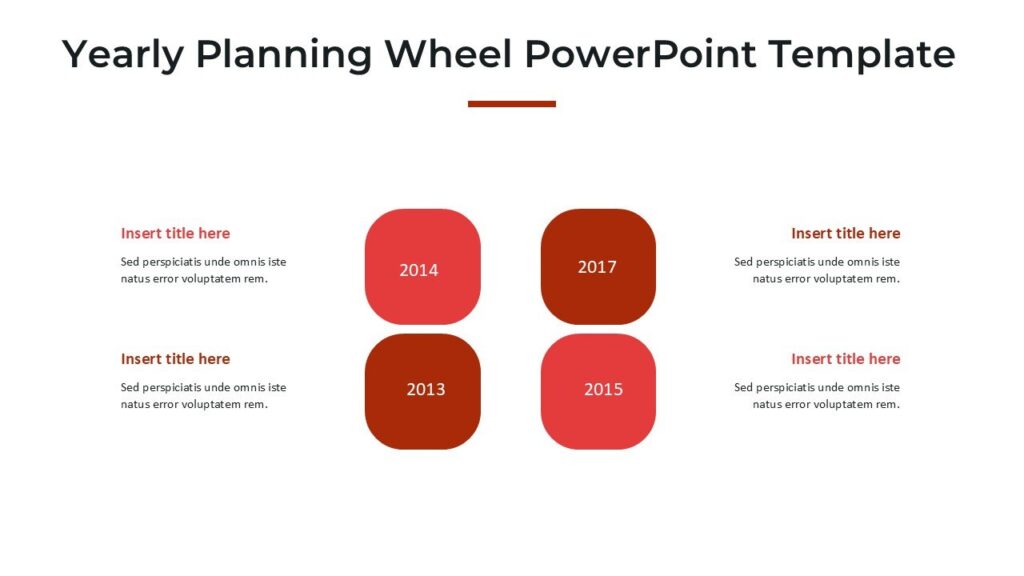 Yearly Planning Wheel PowerPoint Template : 100% Editable PPTx