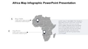 Africa Map Infographic PowerPoint Presentation : 100% Editable PPTx