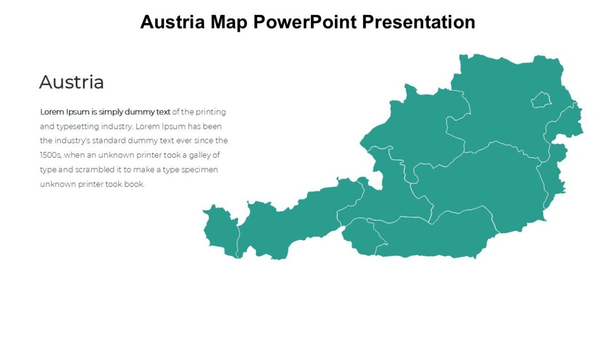 Austria Map PowerPoint Presentation : 100% Editable PPTx