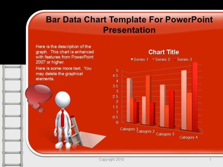 Bar Data Chart Template For PowerPoint Presentation : 100% Editable PPTx