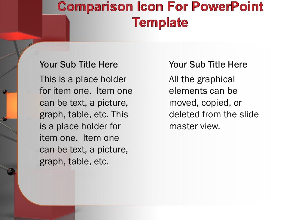 Comparison Icon For PowerPoint Template : 100% Editable PPTx