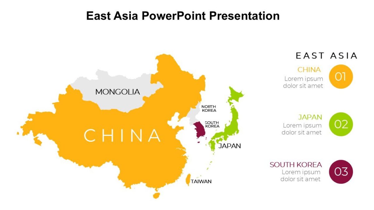 East Asia PowerPoint Presentation : 100% Editable PPTx