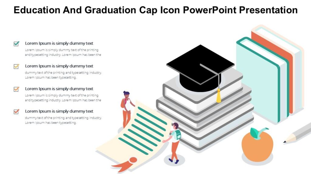 Education And Graduation Cap Icon PowerPoint Presentation : 100% ...