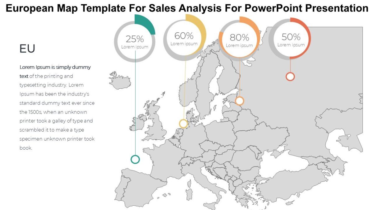 European Map Template For Sales Analysis For PowerPoint Presentation ...
