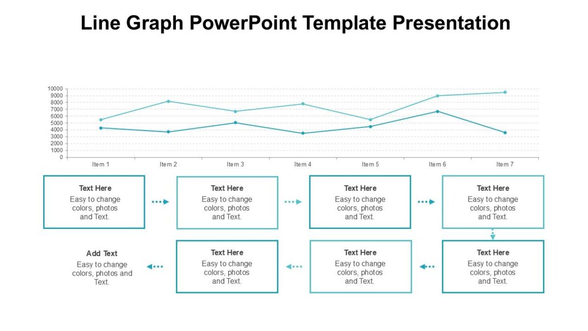 Line Graph PowerPoint Template Presentation : 100% Editable PPTx