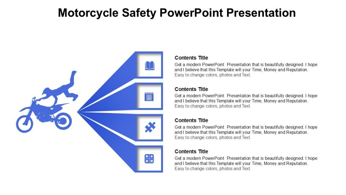 Motorcycle Safety PowerPoint Presentation : 100% Editable PPTx