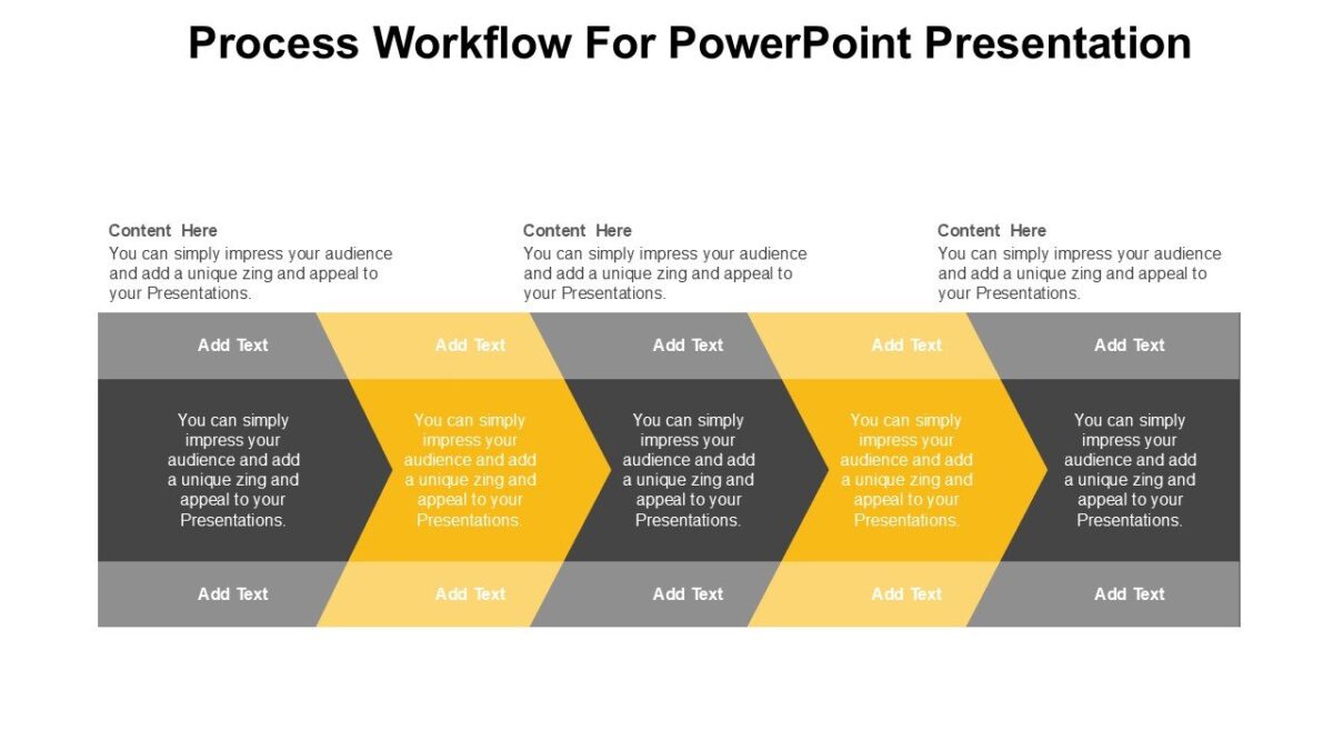 Process Workflow For PowerPoint Presentation : 100% Editable PPTx