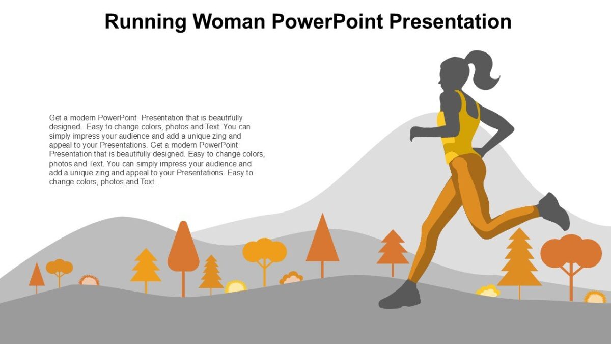 Running Woman PowerPoint Presentation : 100% Editable PPTx
