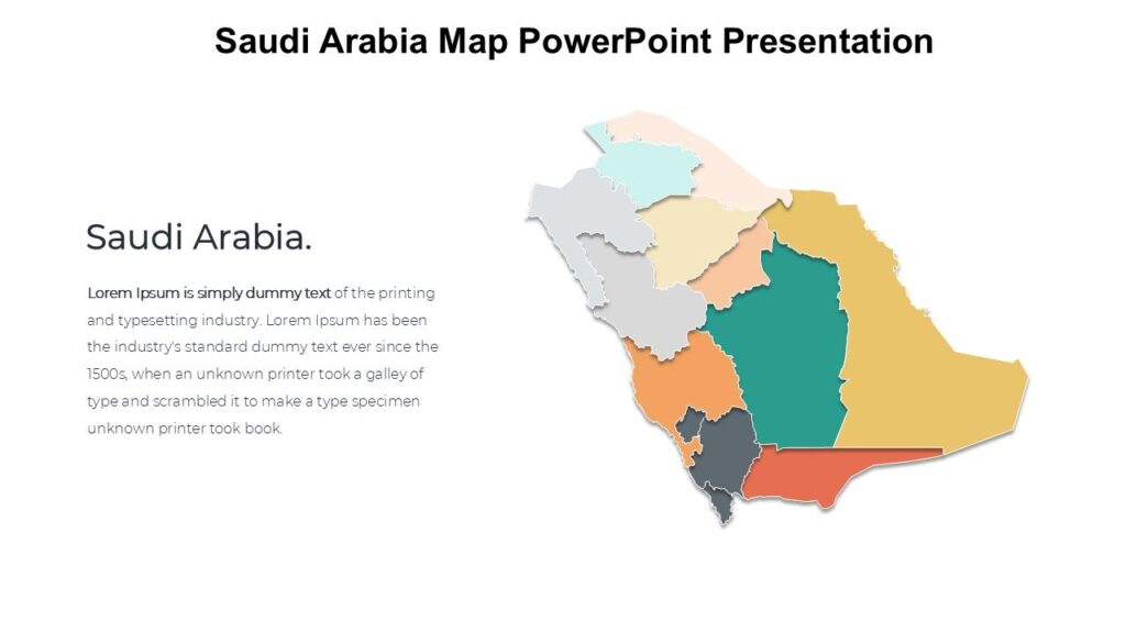Saudi Arabia Map PowerPoint Presentation : 100% Editable PPTx