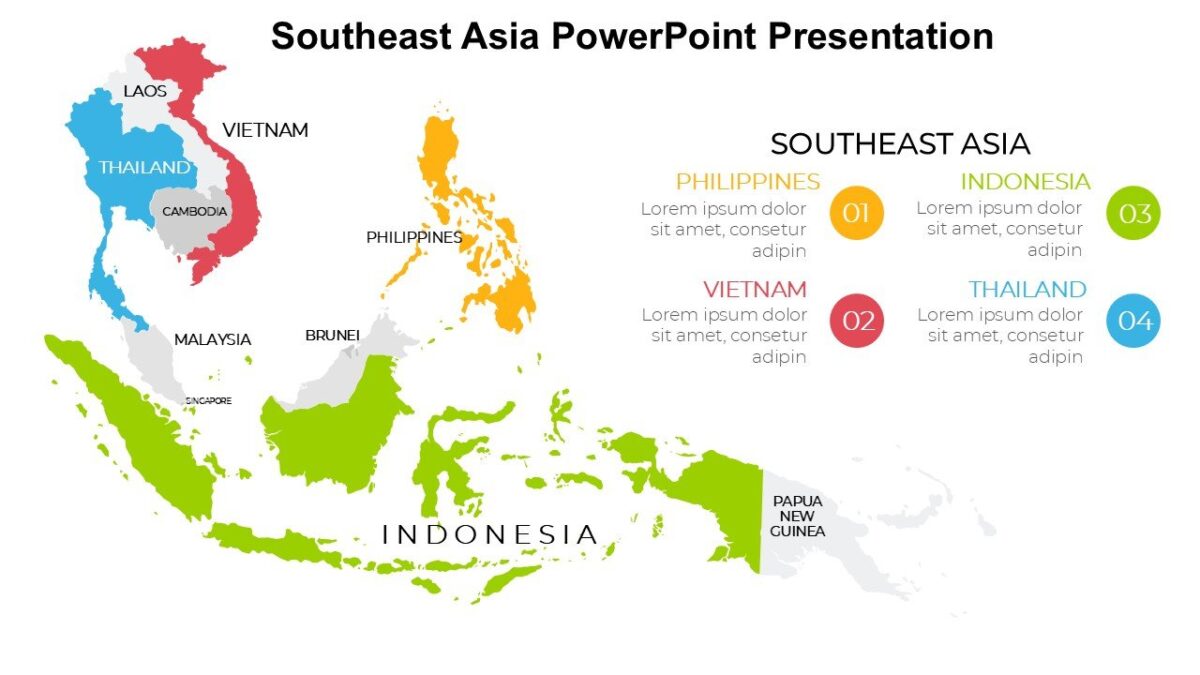 Southeast Asia PowerPoint Presentation : 100% Editable PPTx
