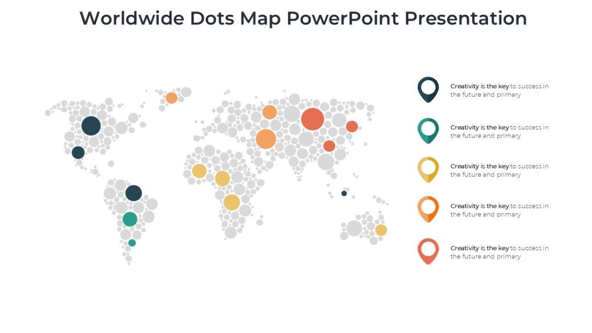 Worldwide Dots Map PowerPoint Presentation : 100% Editable PPTx