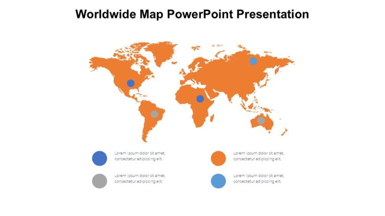 Worldwide Map PowerPoint Presentation : 100% Editable PPTx